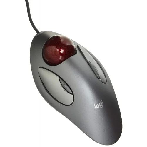 Logitech TrackMan Marble, Wired Trackball Mouse, 300 DPI Marble Optical ...